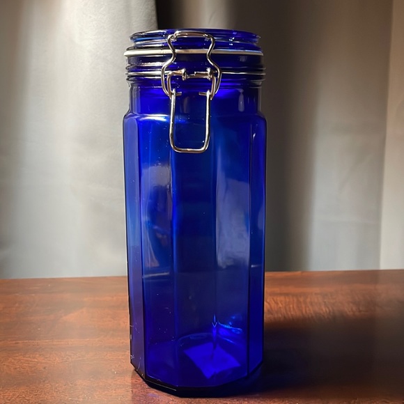 Vintage | Accents | 5 For 25 Vintage Cobalt Blue Glass Canister | Poshmark